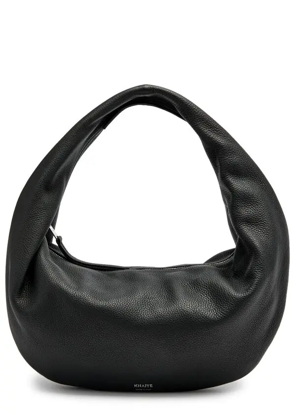 Khaite Olivia Medium Leather Top Handle Bag - Black