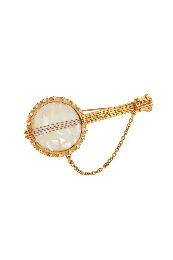 KENNETH JAY LANE Banjo Pin - Gold