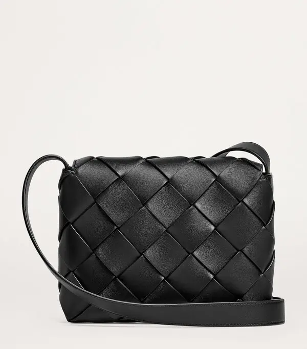 Bottega Veneta Intreccio Diago Cross-body Bag - Grey