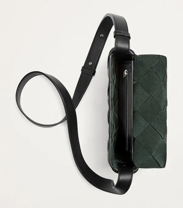 Bottega Veneta Intreccio Diago Cross-body Bag - Grey