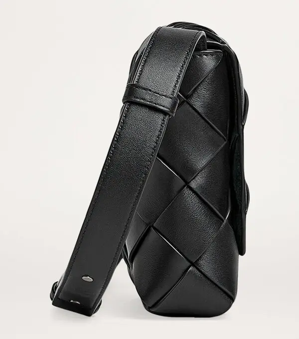 Bottega Veneta Intreccio Diago Cross-body Bag - Grey