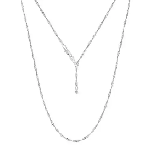 DONATELLO GIAN Sterling Adjustable Singapore Chain - Silver