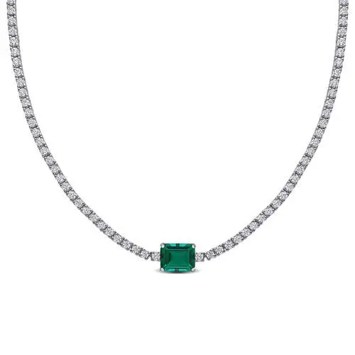 JULIANNA B. Solitaire Tennis Necklace - Emerald