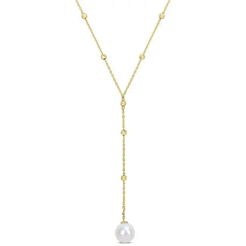 JULIANNA B. 10k Cultured Pearl Lariat Necklace - Yellow Gold