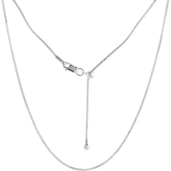 DONATELLO GIAN Sterling Adjustable Box Necklace - Silver