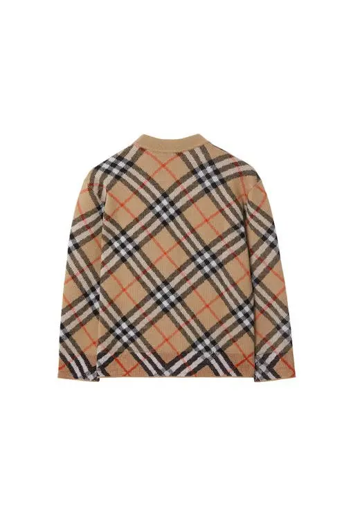 Burberry Check Wool Cardigan