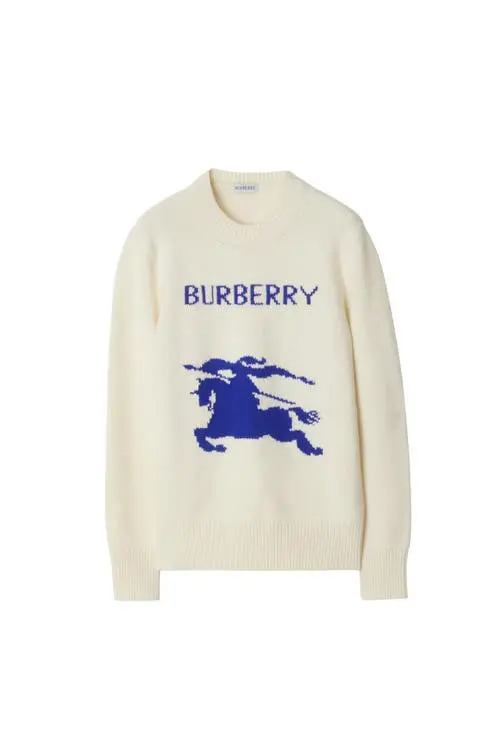 Burberry Ekd Wool Cashmere Sweater - Off White