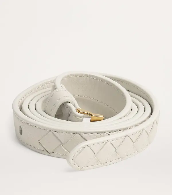 Bottega Veneta Woven Lambskin Thin Watch Belt