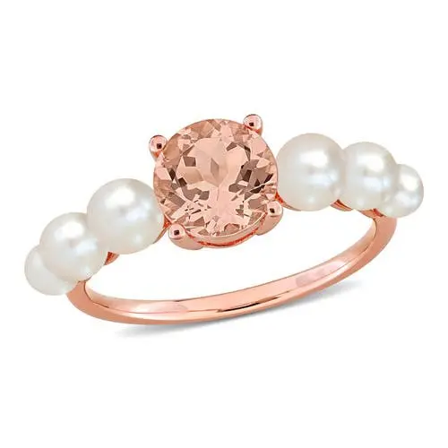 JULIANNA B. And Cultured Freshwater Pearl Ring - Morganite