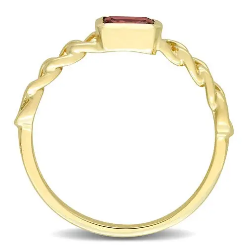 JULIANNA B. 14k Yellow Gold Gemstone Link Ring - Garnet