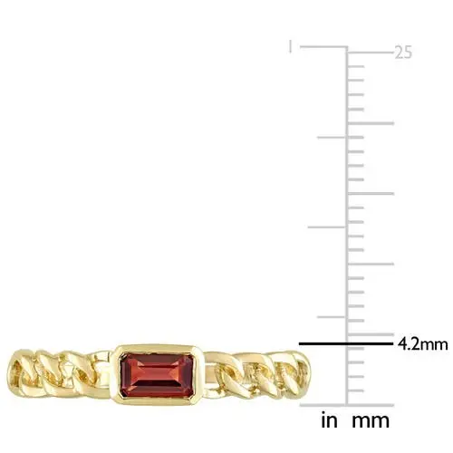 JULIANNA B. 14k Yellow Gold Gemstone Link Ring - Garnet