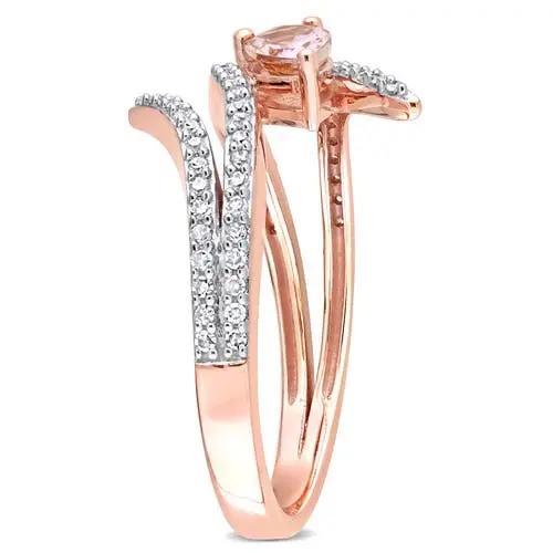 JULIANNA B. 10k Rose Gold And Diamond Ring