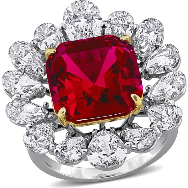 JULIANNA B. Lab-created And Lab Grown Diamond Ring - Ruby