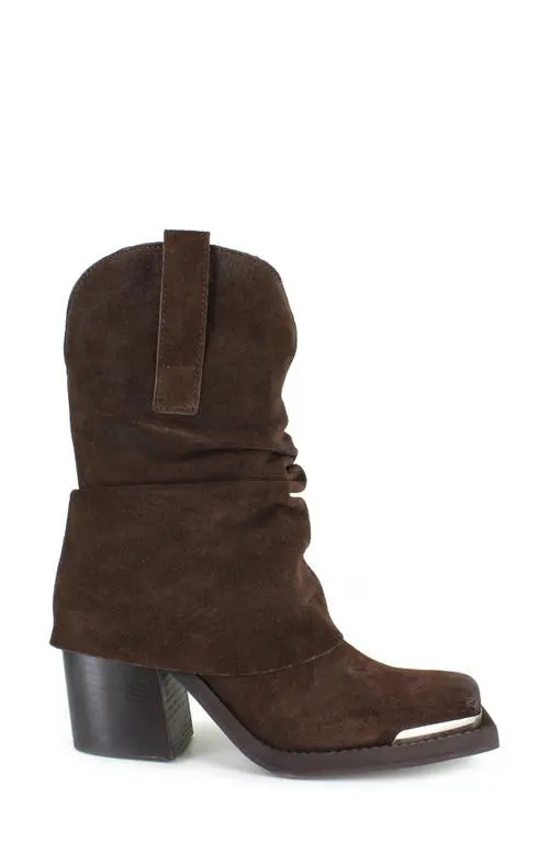 ZIGI Marina Western Boot - Brown Suede