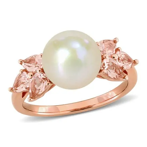 JULIANNA B. Cultured Pearl And Cocktail Ring - Morganite