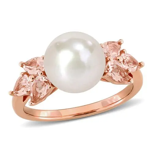 JULIANNA B. Cultured Pearl And Cocktail Ring - Morganite