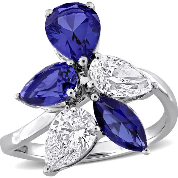 JULIANNA B. Lab-created And Lab-grown Diamond Ring - Sapphire