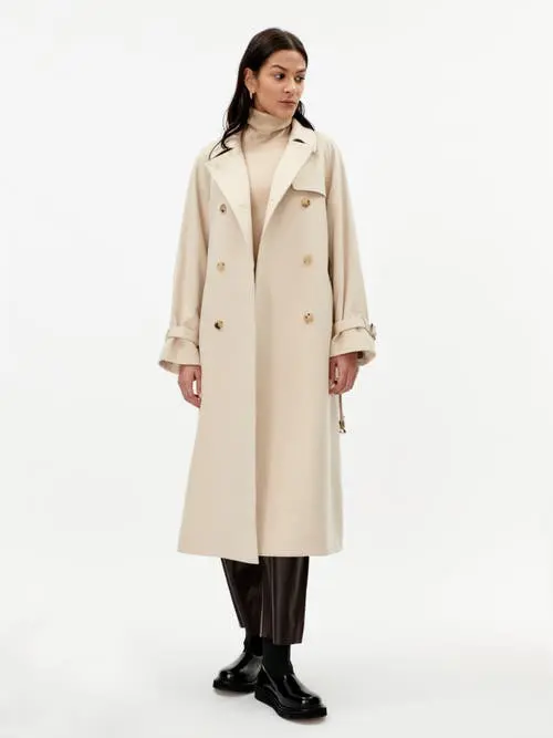 Gobi Cashmere Cashmere Double Breasted Trench Coat
