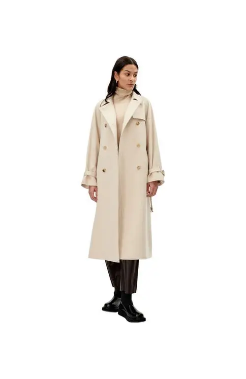 Gobi Cashmere Cashmere Double Breasted Trench Coat