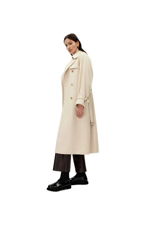 Gobi Cashmere Cashmere Double Breasted Trench Coat