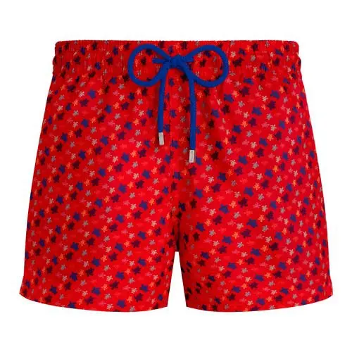 Vilebrequin Micro Ronde Des Tortues Rainbow Stretch Swim Shorts - Coquelicot