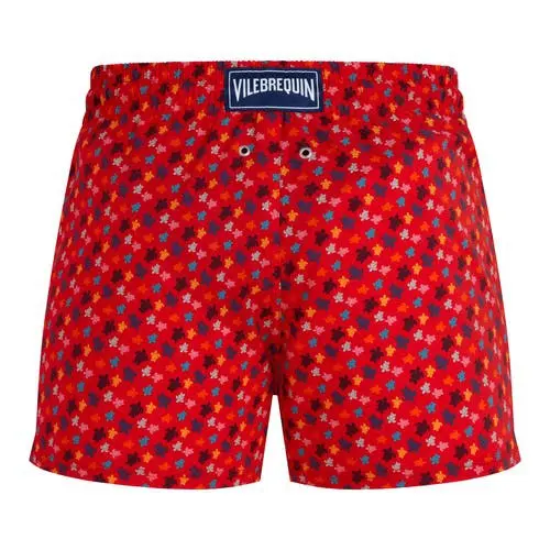 Vilebrequin Micro Ronde Des Tortues Rainbow Stretch Swim Shorts - Coquelicot