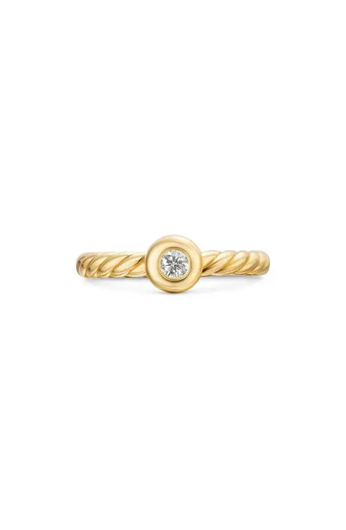 David Yurman Petite Cable Band Ring - 18k Gold