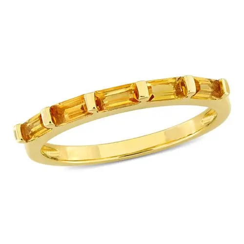 JULIANNA B. Gemstone Anniversary 10k Gold Band - Citrine/yellow Gold