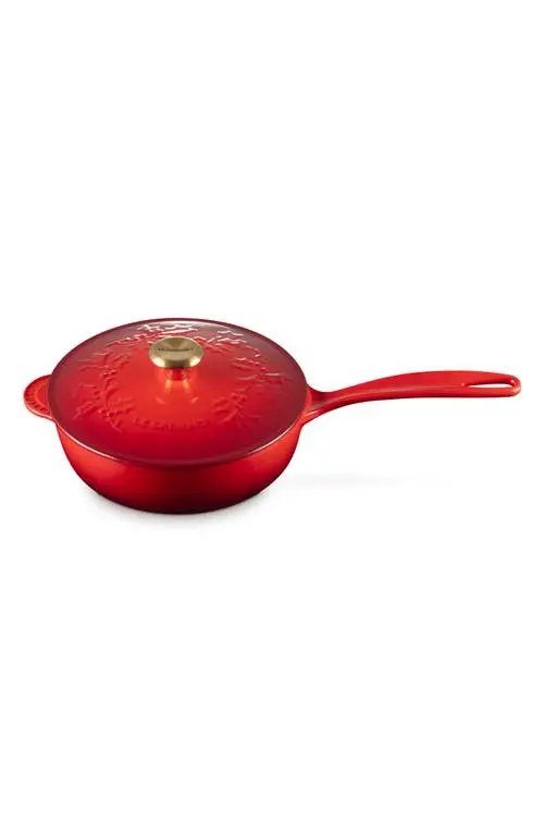 LE CREUSET Holly Collection Traditional 2.25-quart Saucier With Lid - Cerise