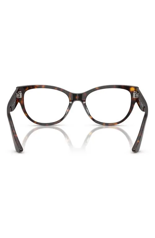 VOGUE 53mm Cat Eye Optical Glasses - Dark Havana
