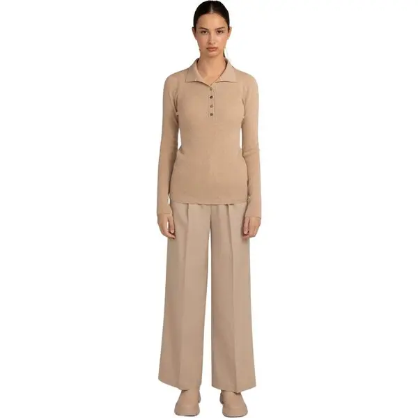 Gobi Cashmere Lightweight Polo - Beige