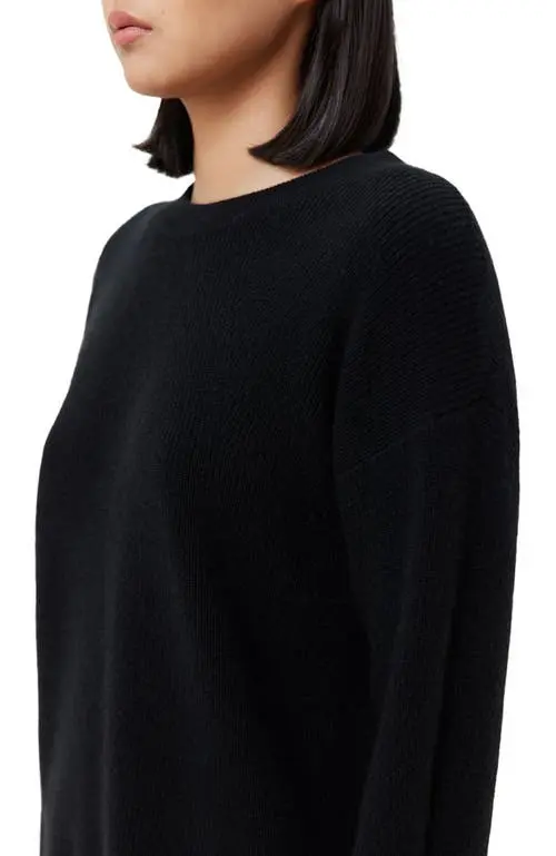 GOBI MONGOLIAN CASHMERE Split-sleeve Cashmere Sweater - Black