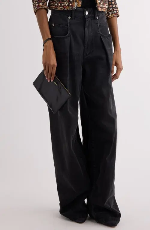 Isabel Marant Étoile Mino Leather Pouch - Black