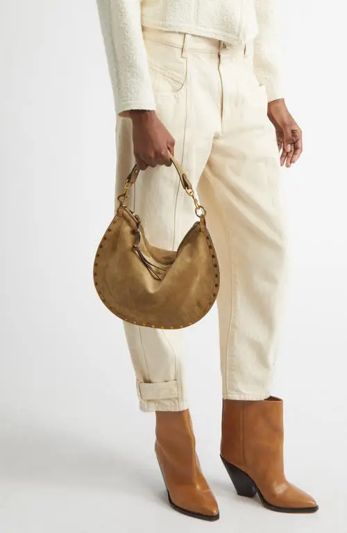 Isabel Marant Oskan Soft Zipped Shoulder Bag - Taupe