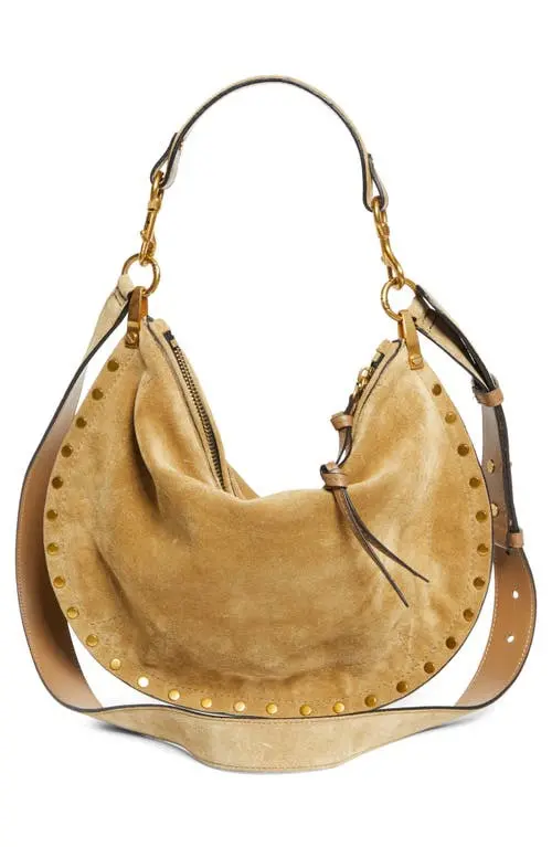 Isabel Marant Oskan Soft Zipped Shoulder Bag - Taupe