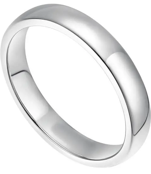 DONATELLO GIAN Sterling 3mm Wedding Band Ring - Silver
