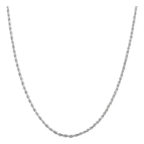 DONATELLO GIAN Sterling 2mm Rope Chain Necklace - Silver