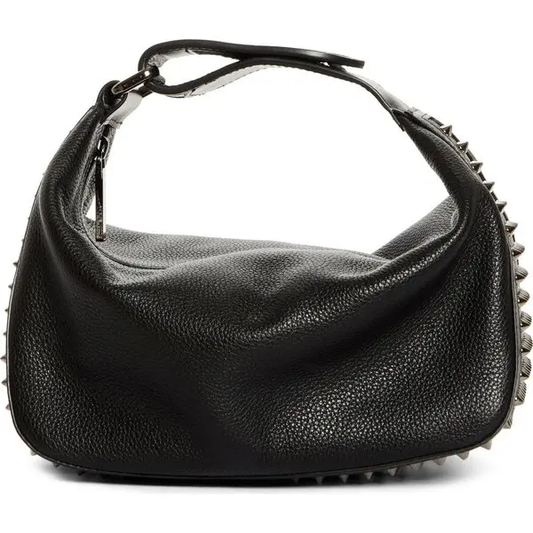 CHRISTIAN LOUBOUTIN Funky Empire Spike Leather Pouch - Black/ Gun Metal
