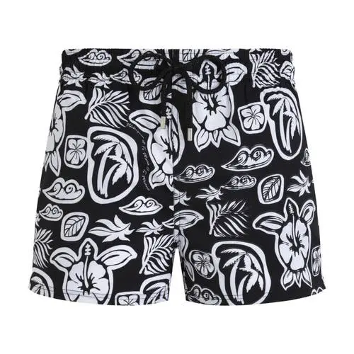 Vilebrequin Printed Stretch Swim Shorts - Noir