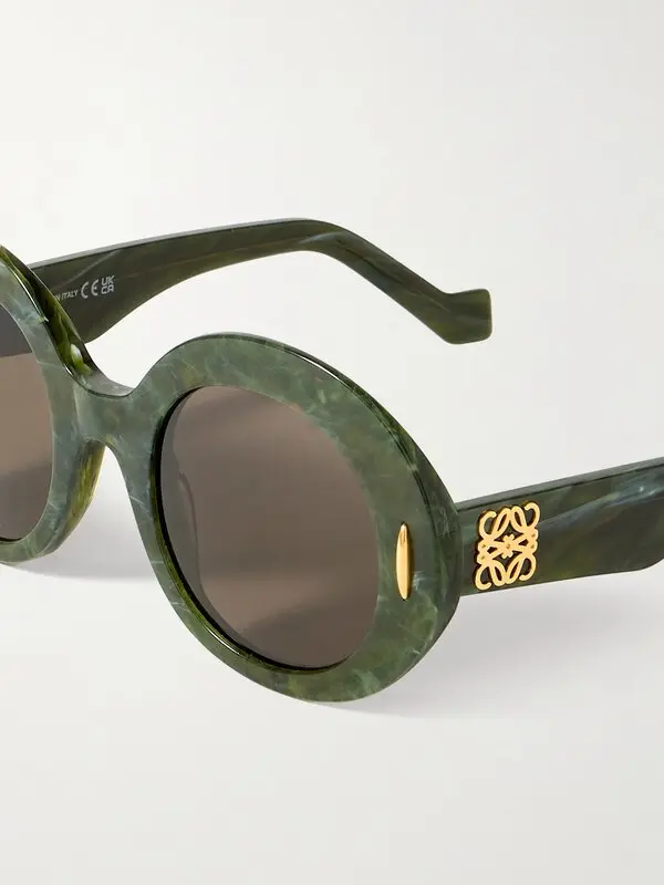Loewe Round-frame Marbled Sunglasses
