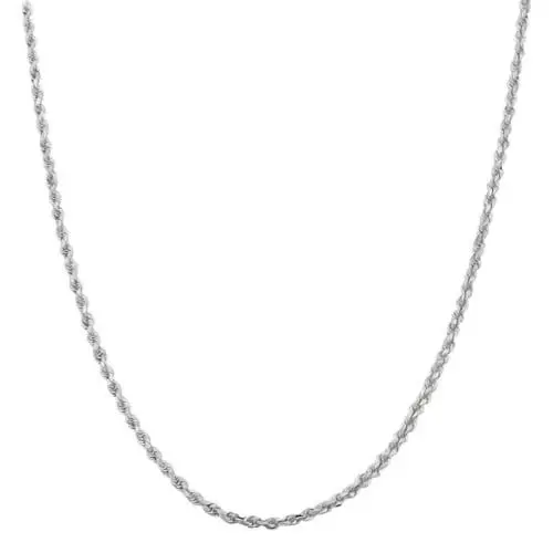 DONATELLO GIAN Sterling 2.5mm Rope Chain Necklace - Silver