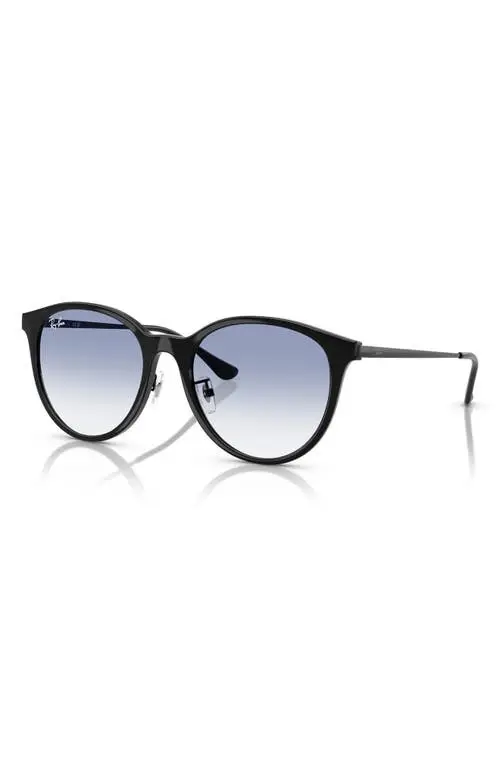 Ray-ban 55mm Round Frame Sunglasses - Black
