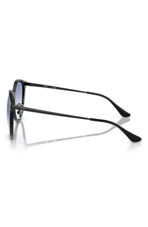 Ray-ban 55mm Round Frame Sunglasses - Black