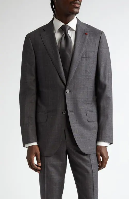 Isaia Sanita Plaid Wool Suit