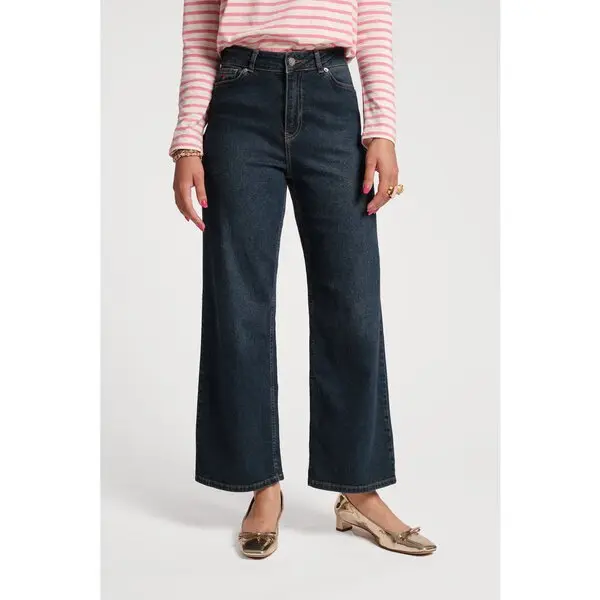 FRANCES VALENTINE Ace Jean Solid Stretch Denim - Navy