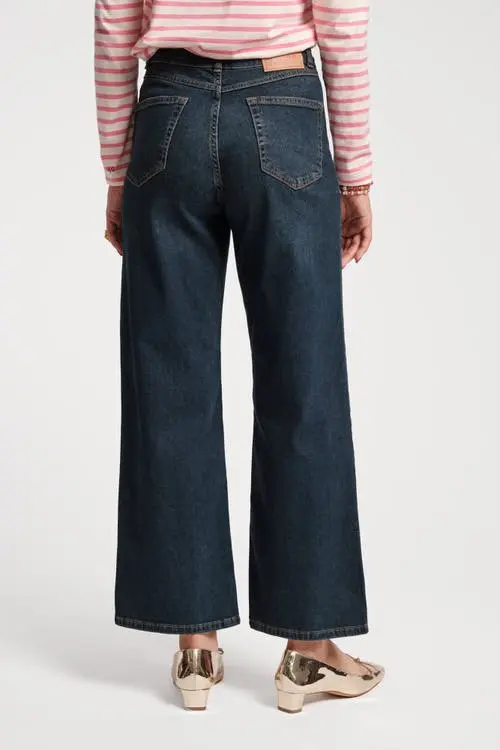 FRANCES VALENTINE Ace Jean Solid Stretch Denim - Navy