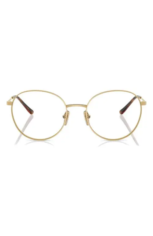 VOGUE 52mm Round Eyeglasses - Gold