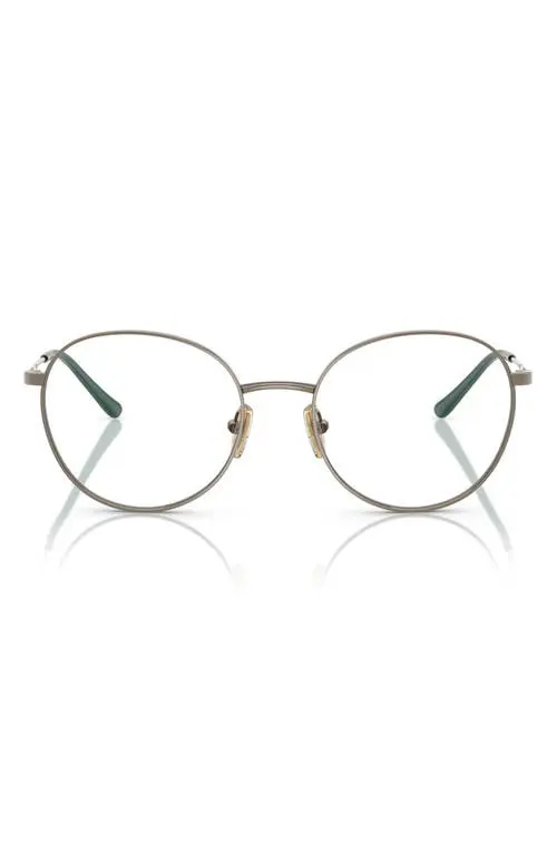 VOGUE 52mm Round Eyeglasses - Lite Brown