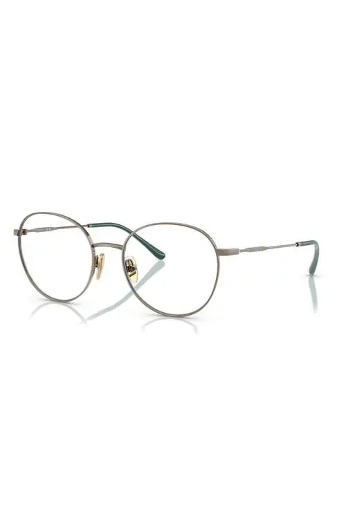 VOGUE 52mm Round Eyeglasses - Lite Brown