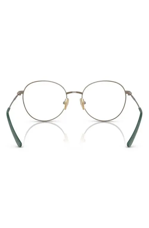 VOGUE 52mm Round Eyeglasses - Lite Brown